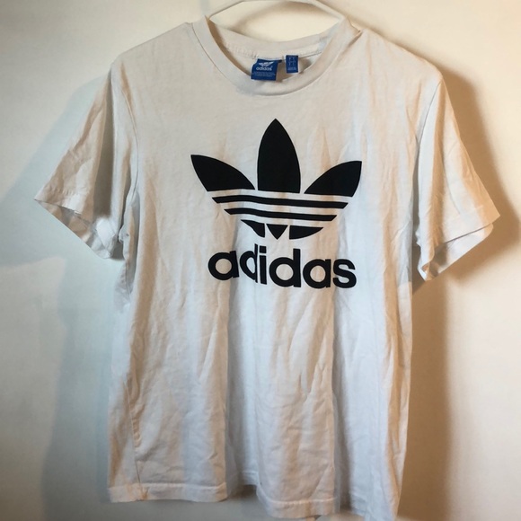 adidas | Tops | Adidas White Tshirt | Poshmark